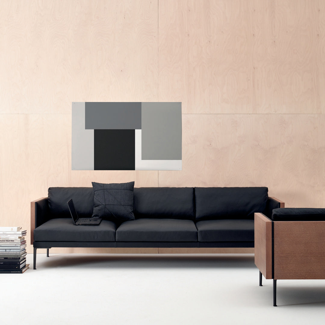 Steeve 3-seater Sofa (External: Wood; Front Upholstered) – Studio ...